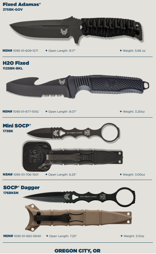 2024 NSN PRODUCTS – Benchmade Knife Company 2024 NSN PRODUCTS – Benchmade Knife Company